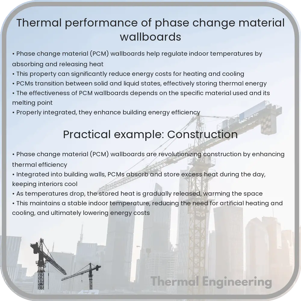 Thermal performance of phase change material wallboards