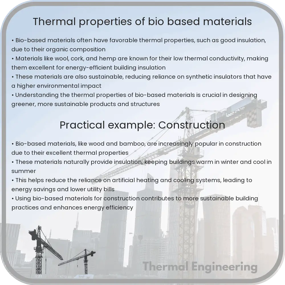 Thermal properties of bio-based materials