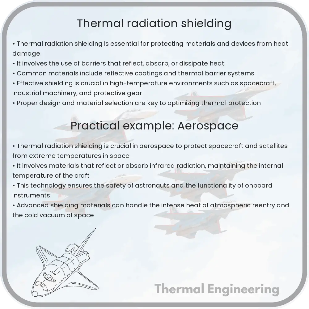 Thermal radiation shielding Thermal radiation shielding