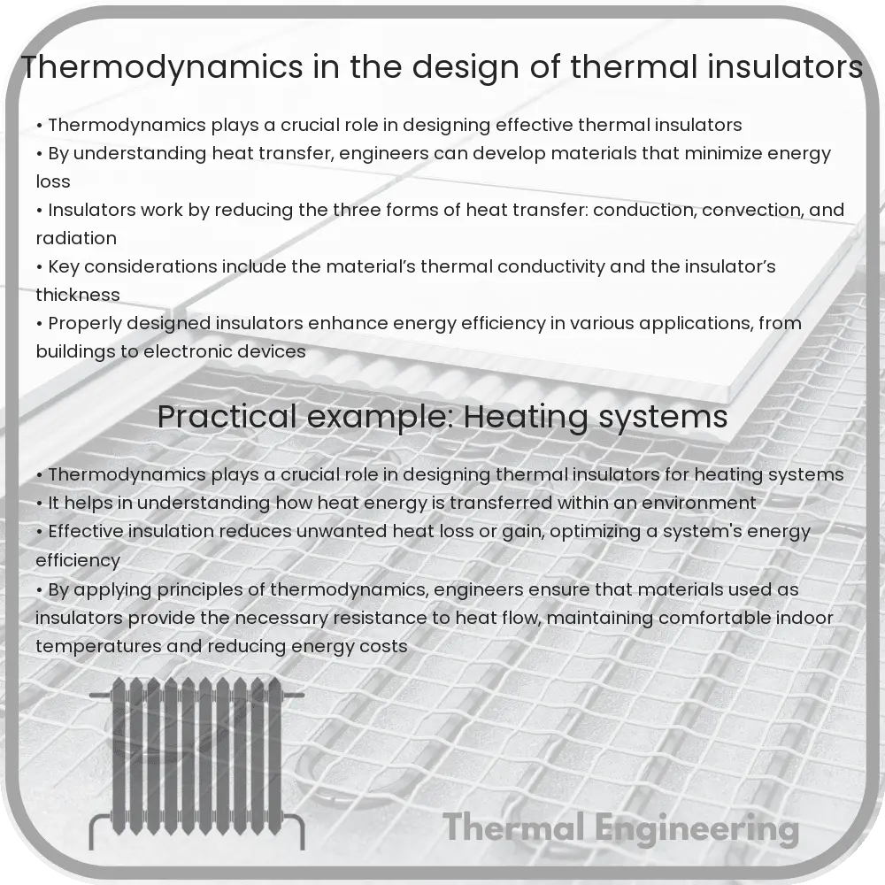 Thermodynamics in the design of thermal insulators
