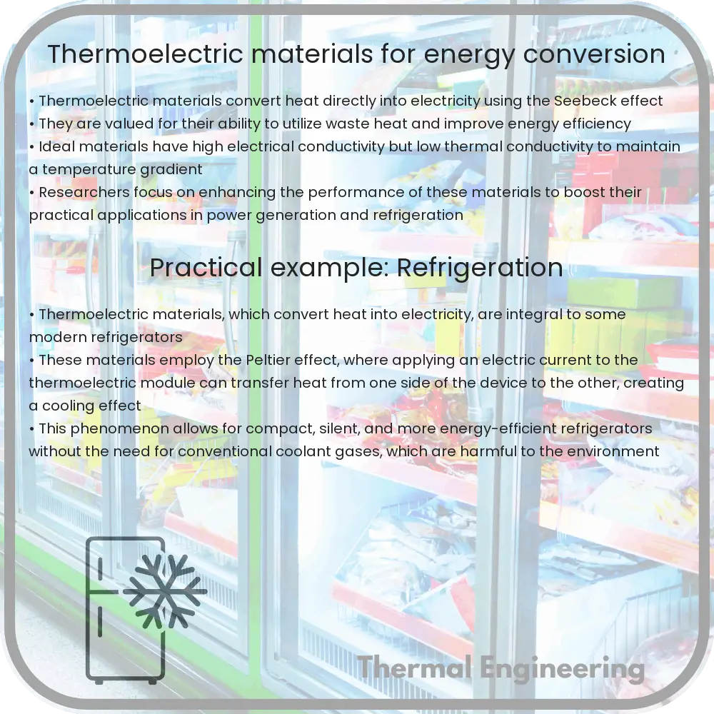 Thermoelectric materials for energy conversion