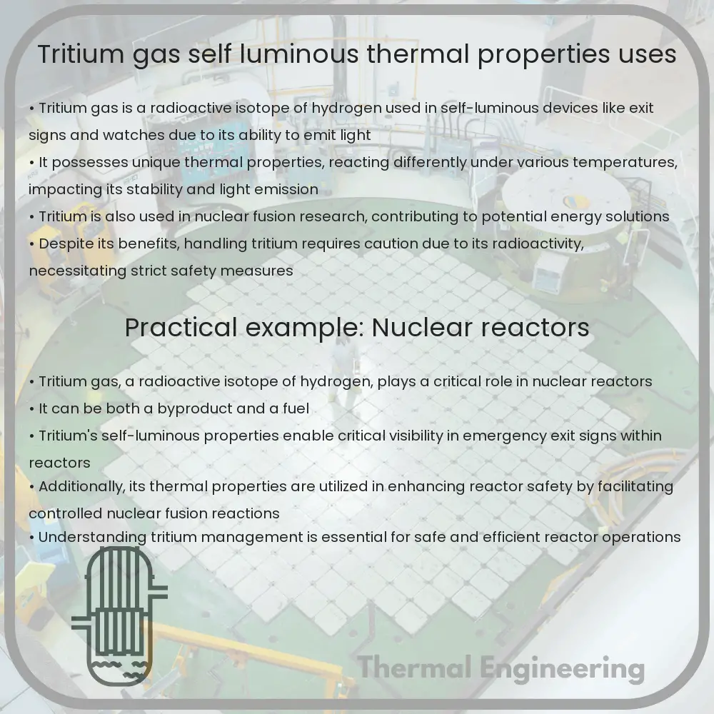 Tritium Gas Self Luminous Thermal Properties And Uses