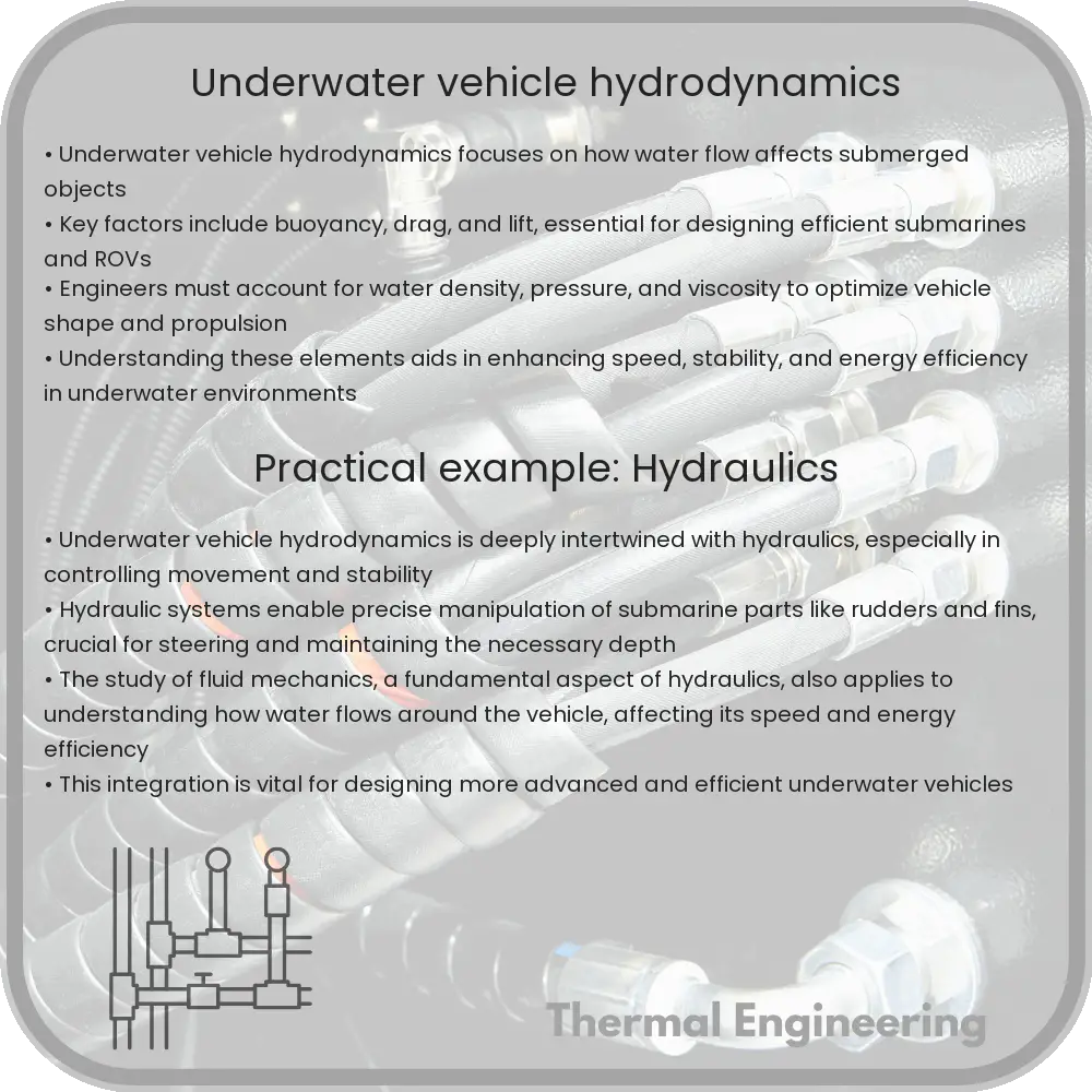 Underwater Vehicle Hydrodynamics