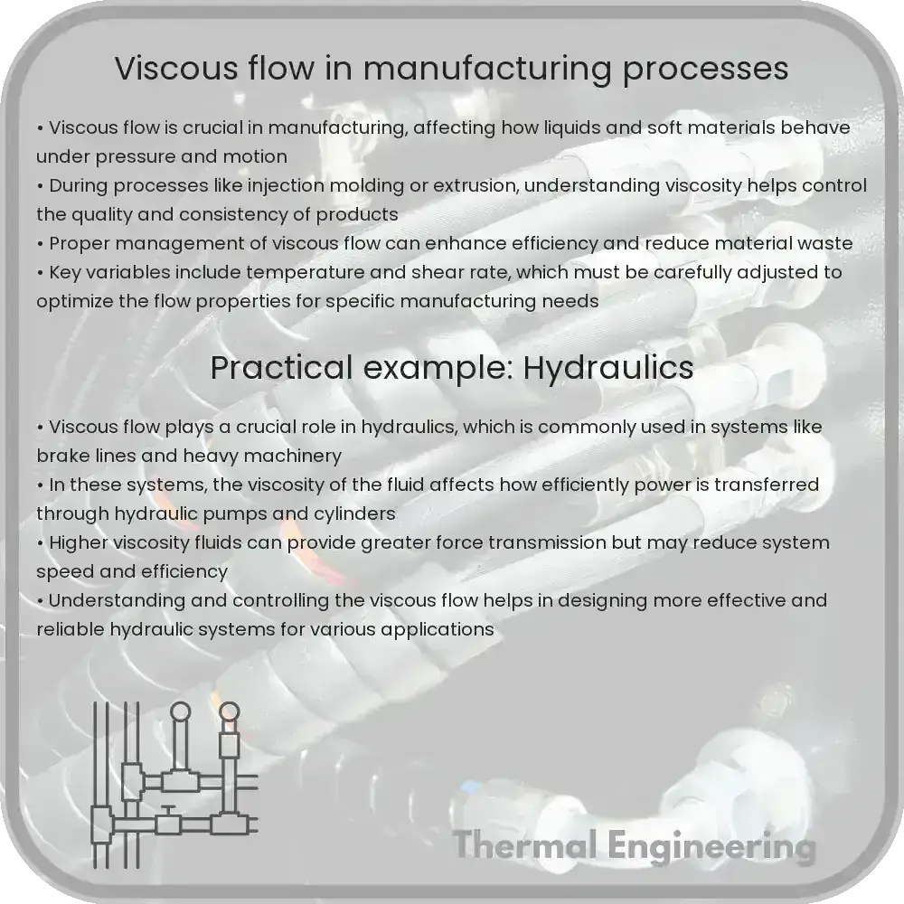 Viscous flow in manufacturing processes