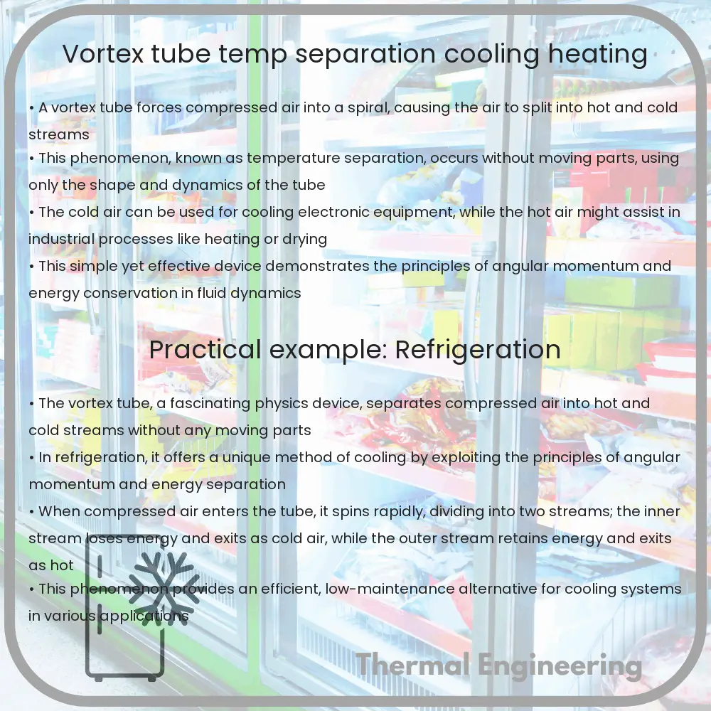 Vortex Tube | Temp Separation, Cooling/Heating