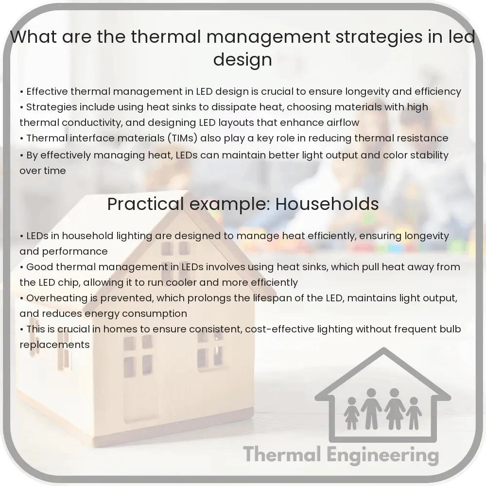 What are the thermal management strategies in LED design