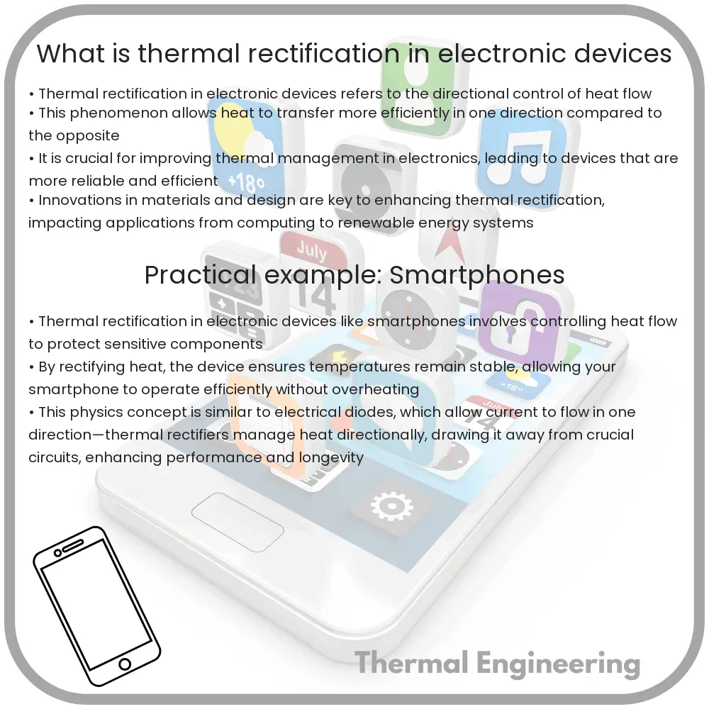 What is thermal rectification in electronic devices