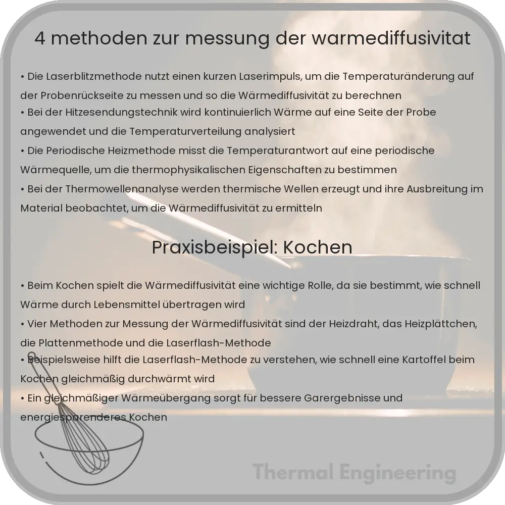 4 Methoden zur Messung der Wärmediffusivität