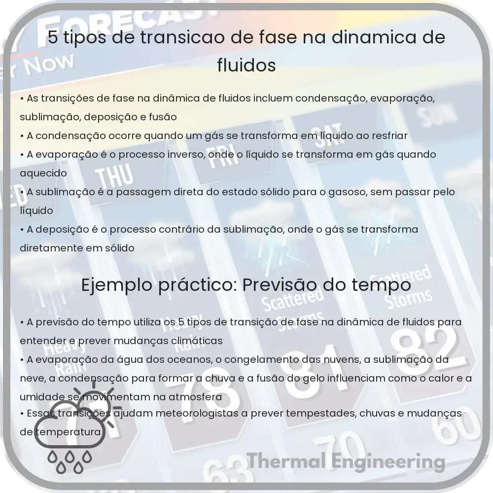 5 Tipos de Transição de Fase na Dinâmica de Fluidos