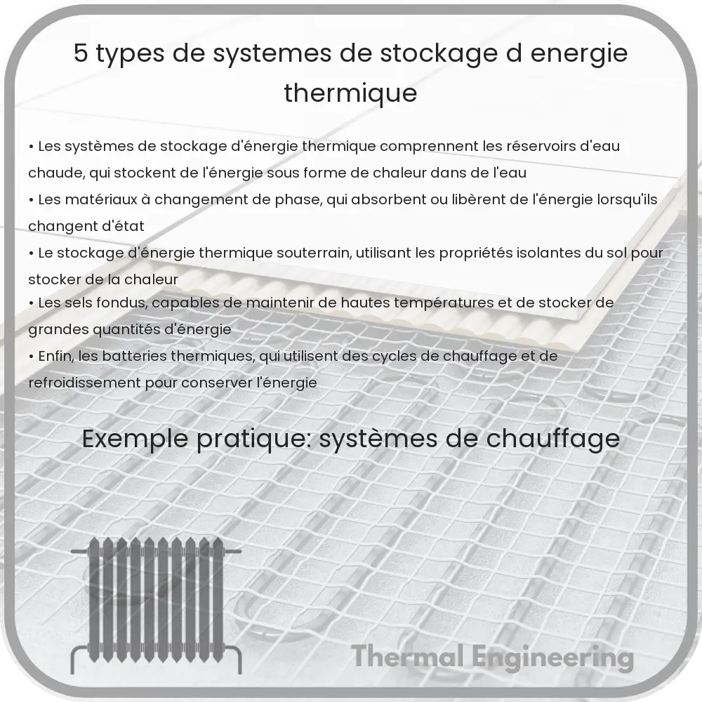 5 types de systèmes de stockage d'énergie thermique