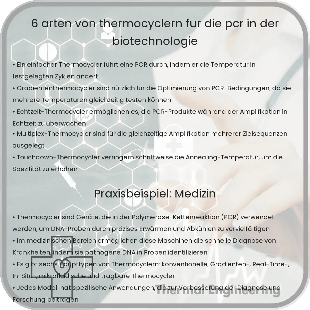 6 Arten von Thermocyclern für die PCR in der Biotechnologie