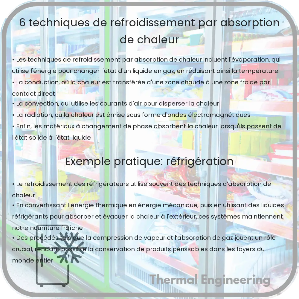 6 Techniques de Refroidissement par Absorption de Chaleur