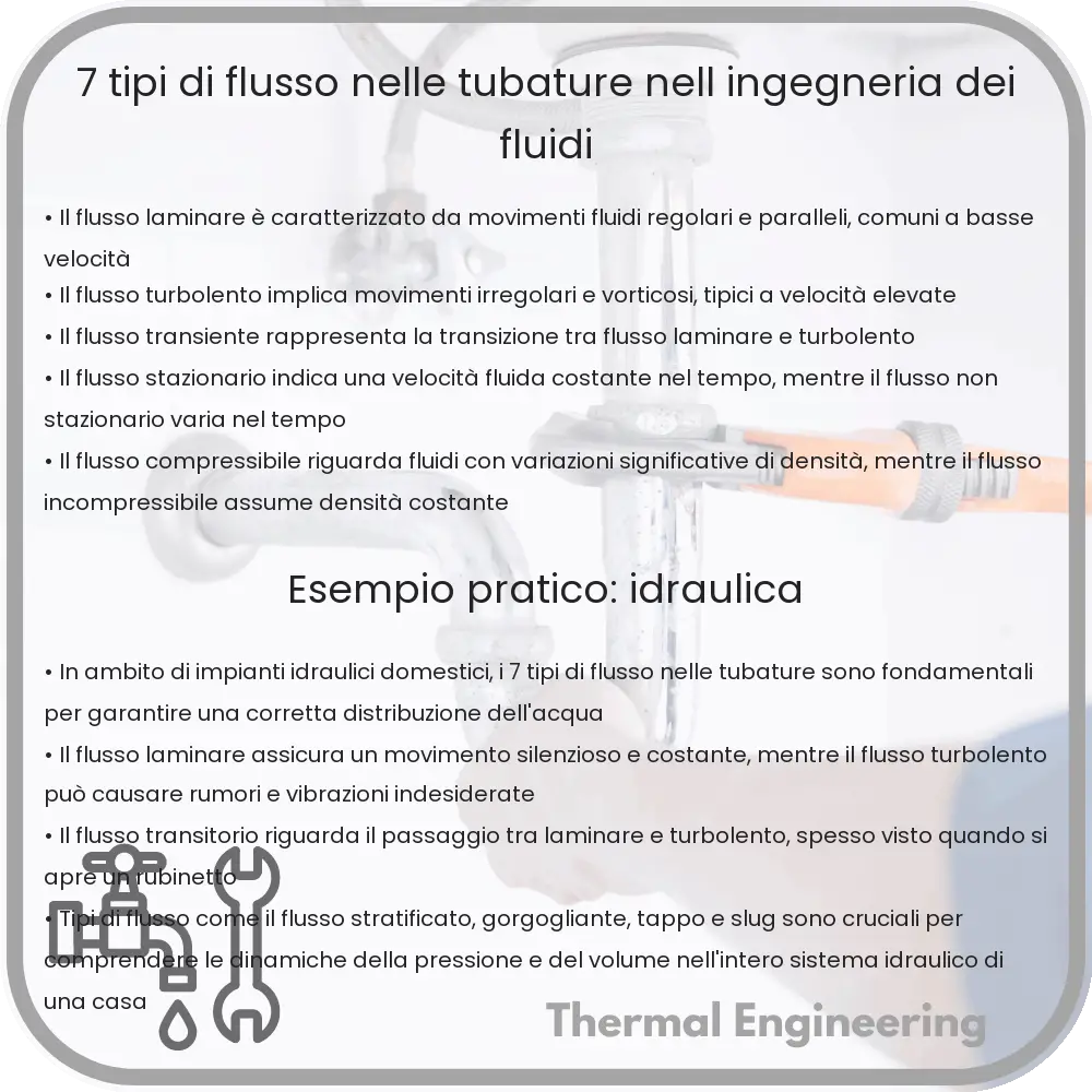 7 Tipi di Flusso nelle Tubature nell'Ingegneria dei Fluidi