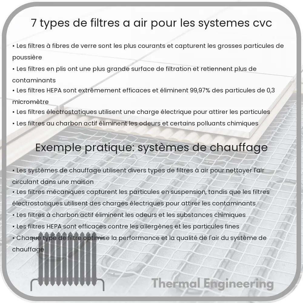 7 Types de Filtres à Air pour les Systèmes CVC
