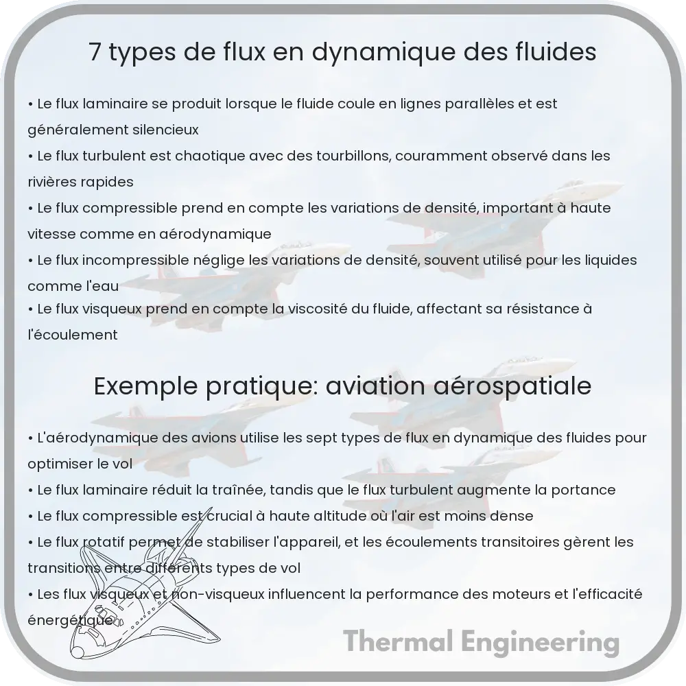 7 Types de Flux en Dynamique des Fluides