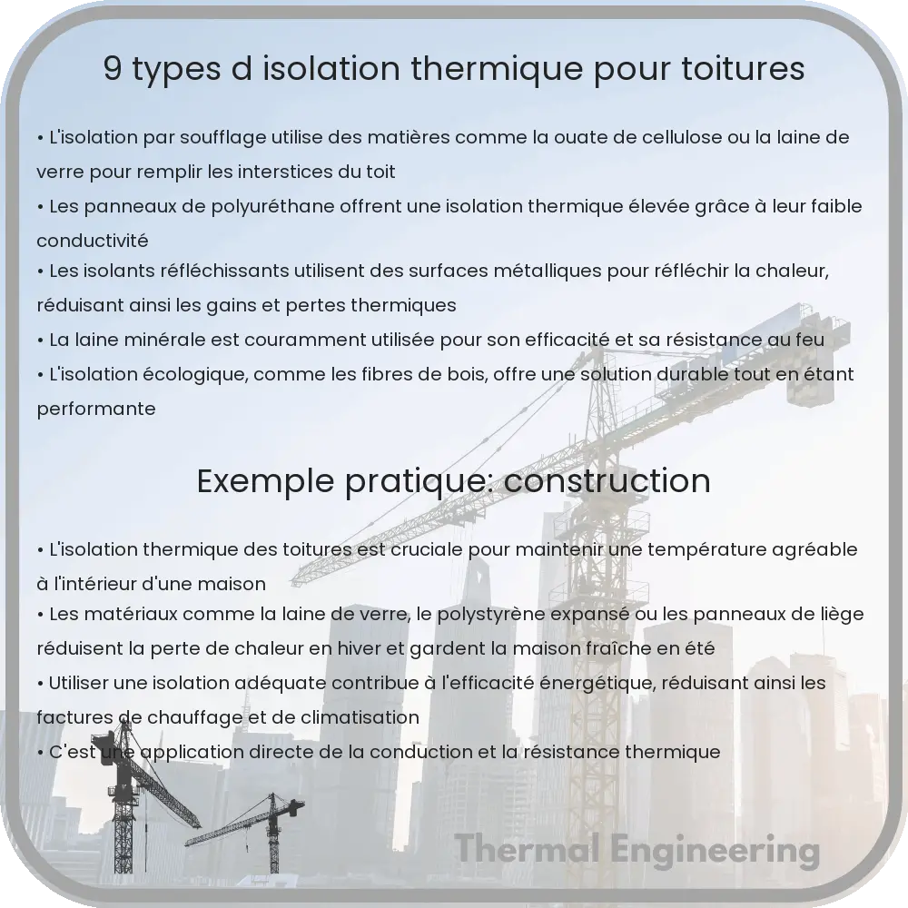 9 Types d'Isolation Thermique pour Toitures