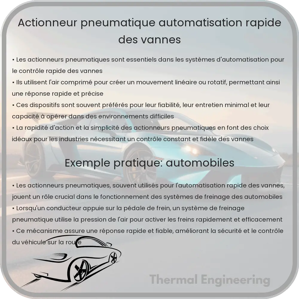 Actionneur Pneumatique | Automatisation Rapide des Vannes