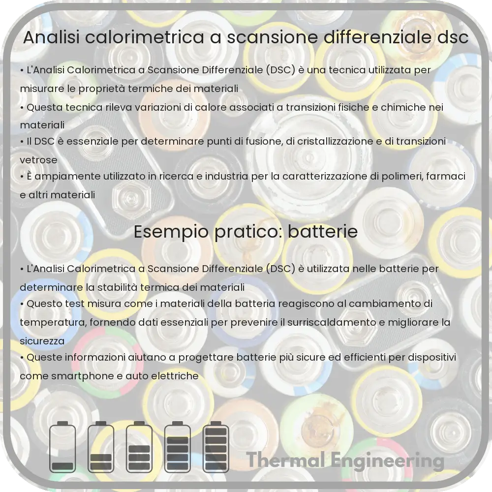 Analisi Calorimetrica a Scansione Differenziale (DSC)