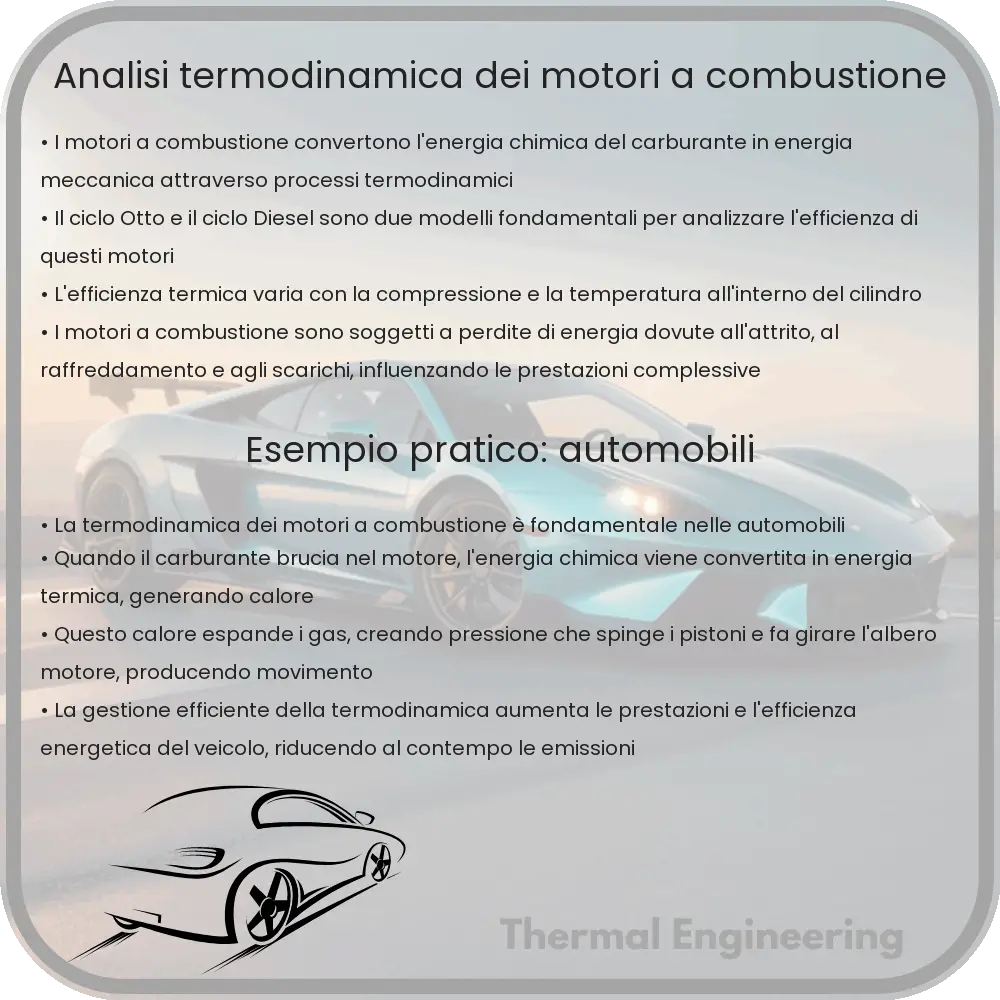 Analisi termodinamica dei motori a combustione