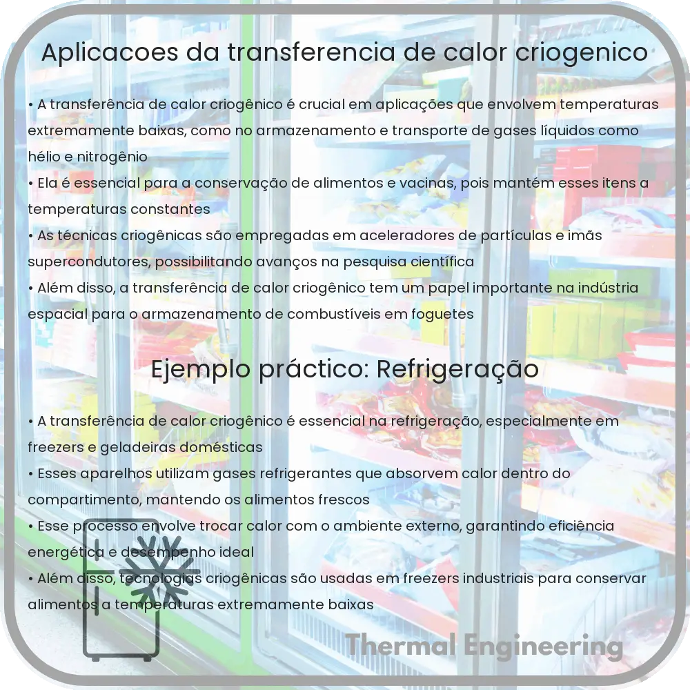 Aplicações da transferência de calor criogênico