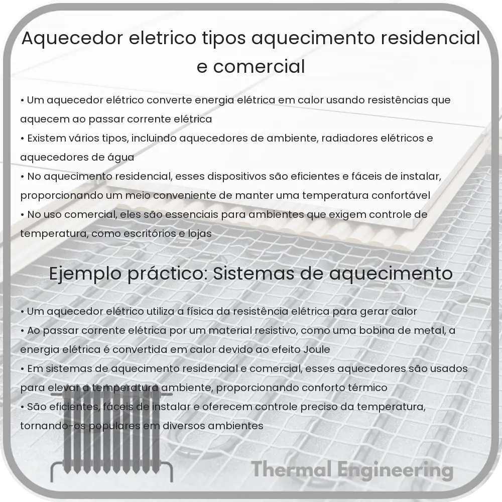 Aquecedor Elétrico | Tipos, Aquecimento Residencial e Comercial