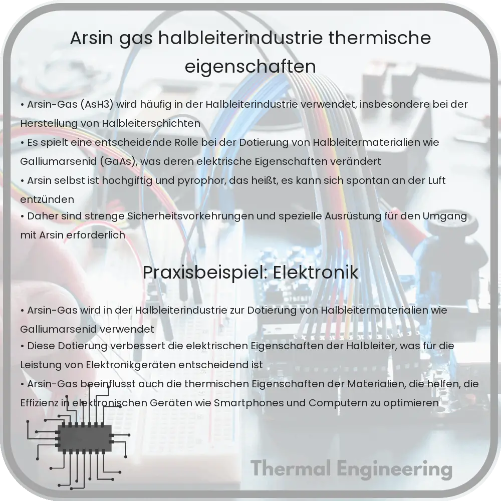 Arsin-Gas | Halbleiterindustrie & thermische Eigenschaften