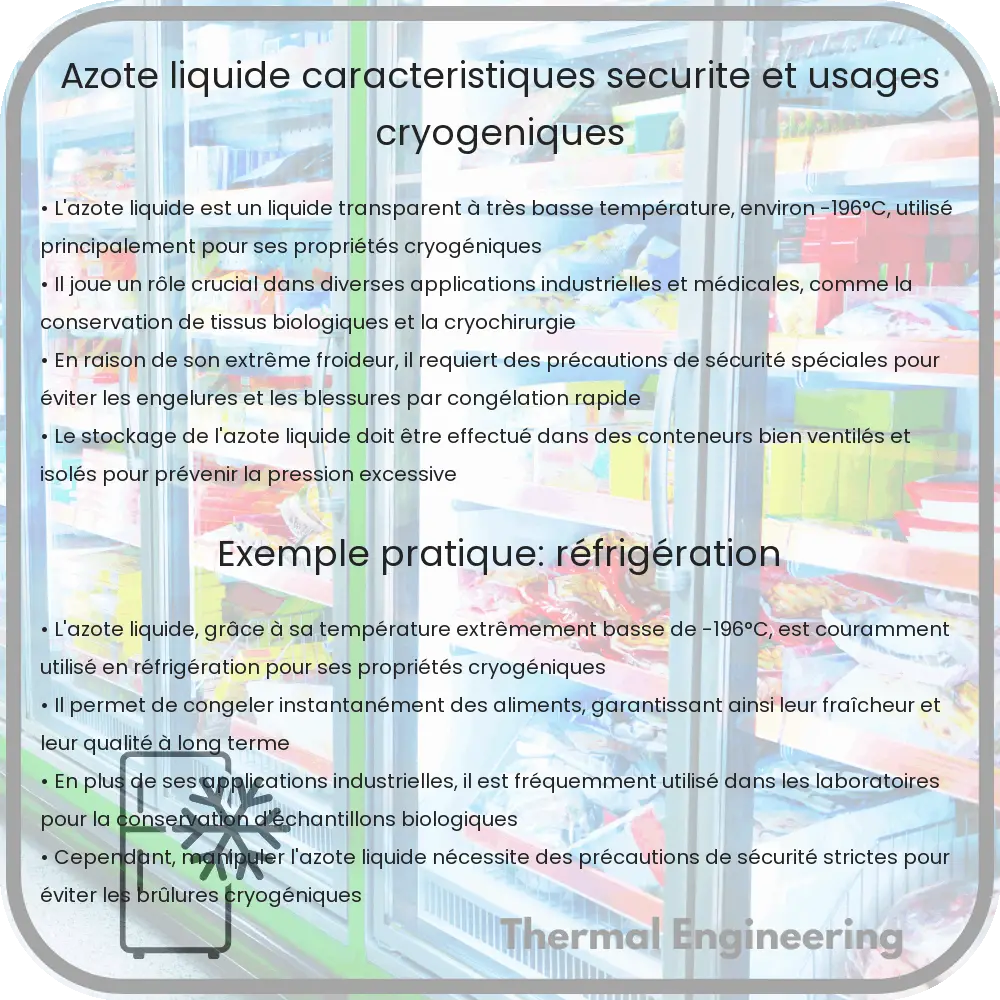 Azote Liquide | Caractéristiques, Sécurité et Usages Cryogéniques