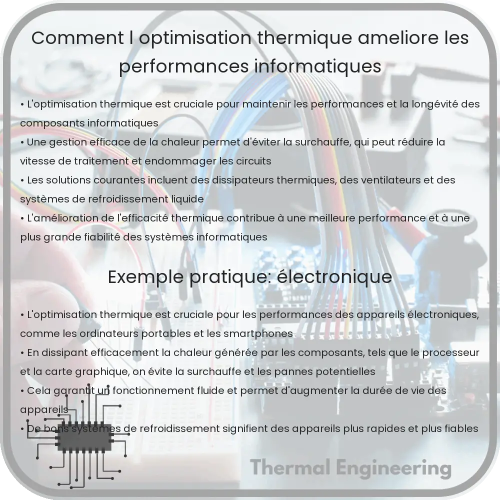 Comment l'optimisation thermique améliore les performances informatiques