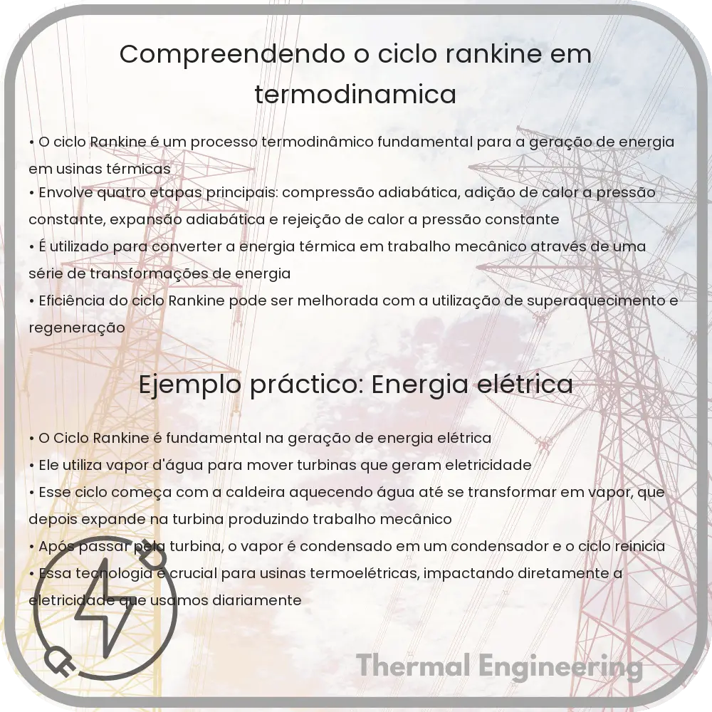 Compreendendo o Ciclo Rankine em Termodinâmica