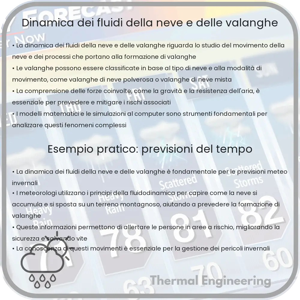 Dinamica dei fluidi della neve e delle valanghe