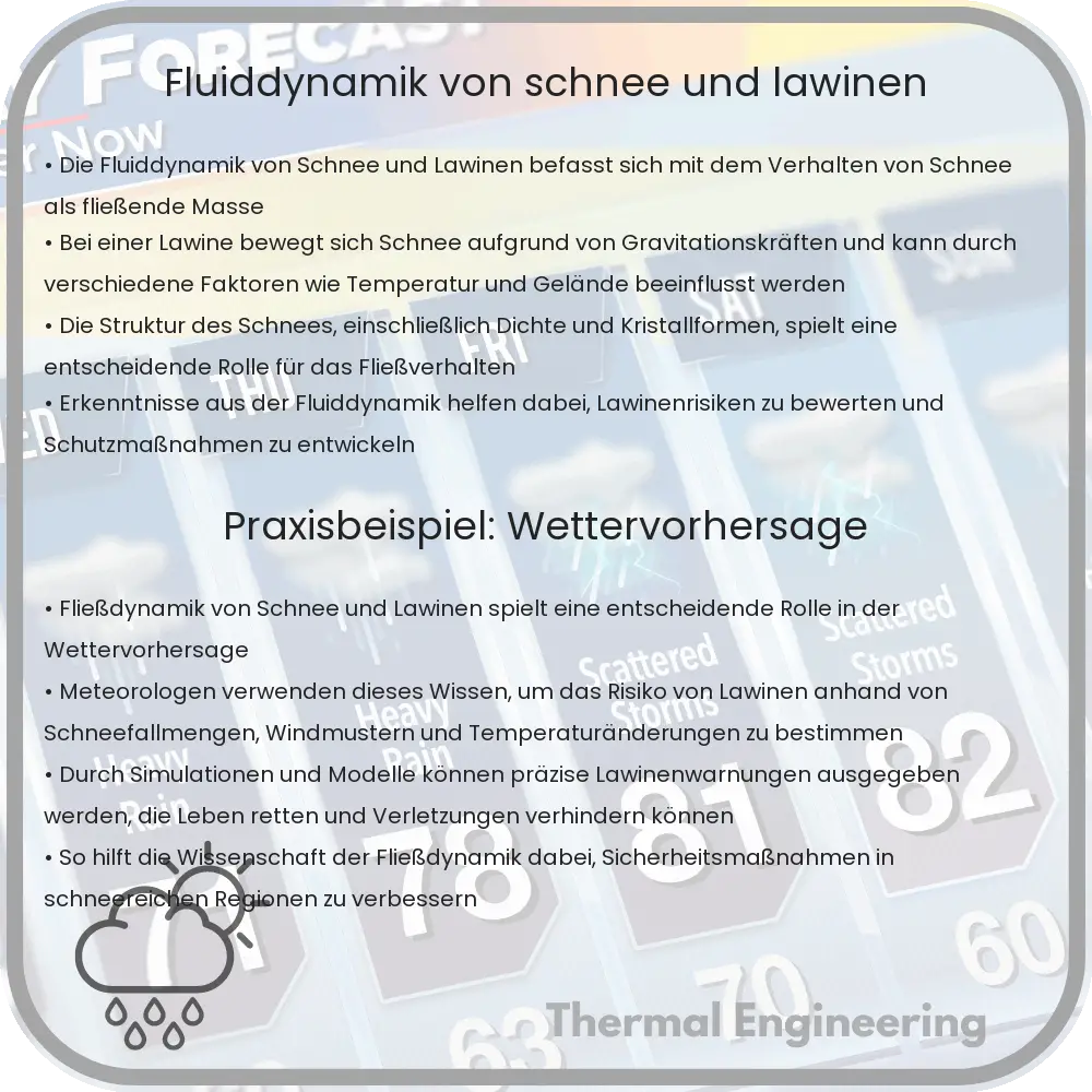 Fluiddynamik von Schnee und Lawinen