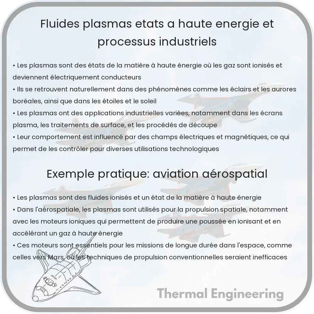 Fluides Plasmas | États à Haute Énergie et Processus Industriels