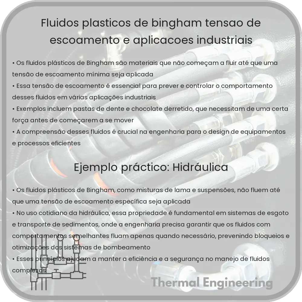 Fluidos Plásticos de Bingham | Tensão de Escoamento e Aplicações ...