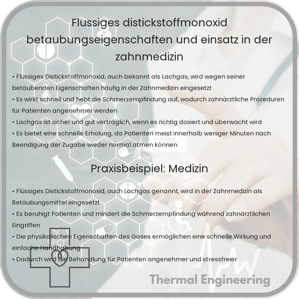 Flüssiges Distickstoffmonoxid: Betäubungseigenschaften und Einsatz in ...