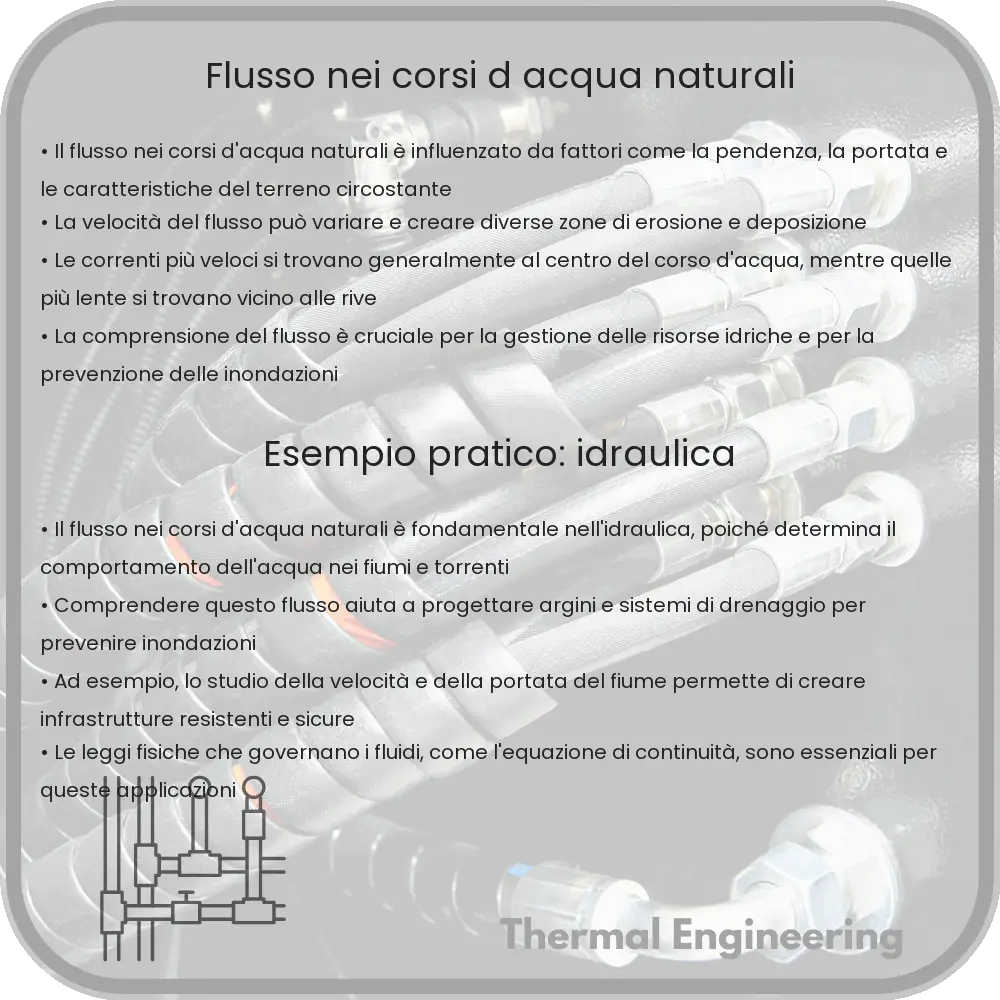 Flusso nei corsi d'acqua naturali