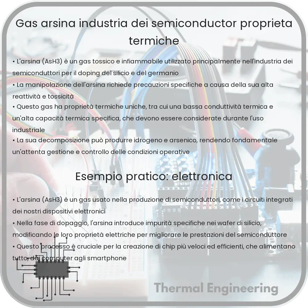 Gas Arsina | Industria dei Semiconductor & Proprietà Termiche