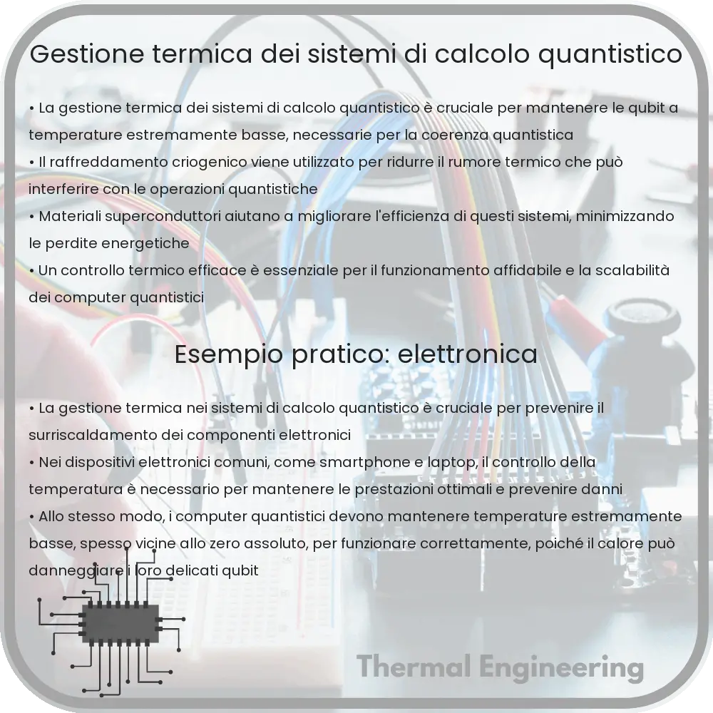 Gestione termica dei sistemi di calcolo quantistico