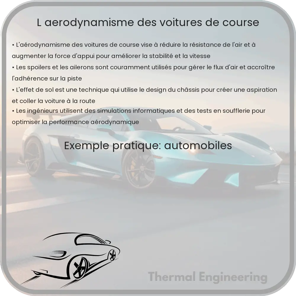 L'aérodynamisme des voitures de course
