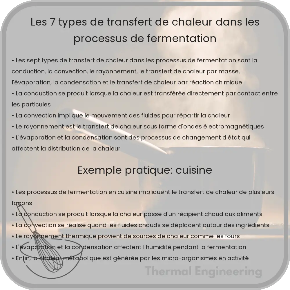 Les 7 Types de Transfert de Chaleur dans les Processus de Fermentation