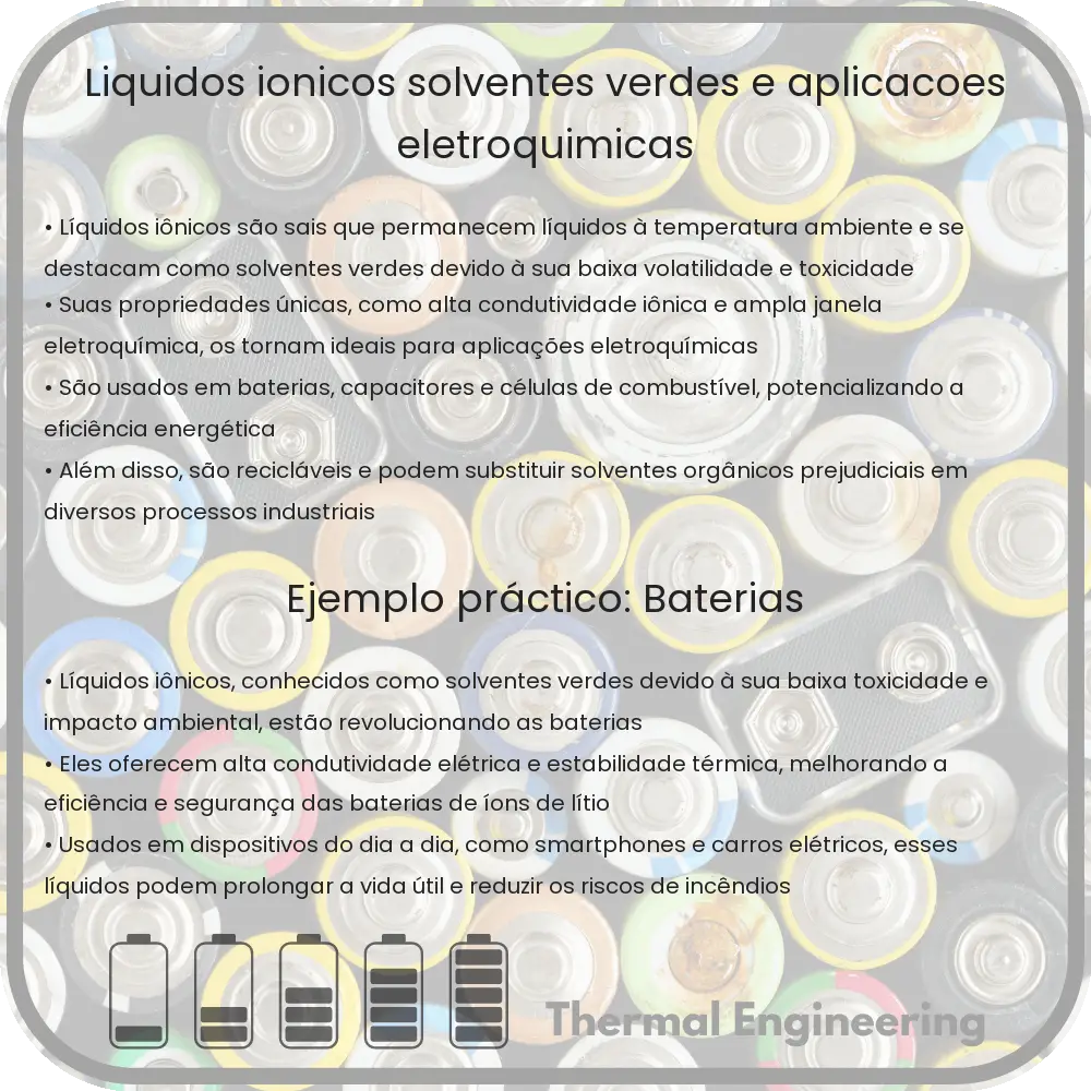 Líquidos Iônicos | Solventes Verdes e Aplicações Eletroquímicas