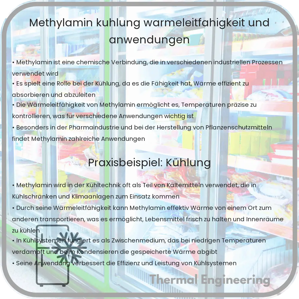 Methylamin | Kühlung, Wärmeleitfähigkeit und Anwendungen