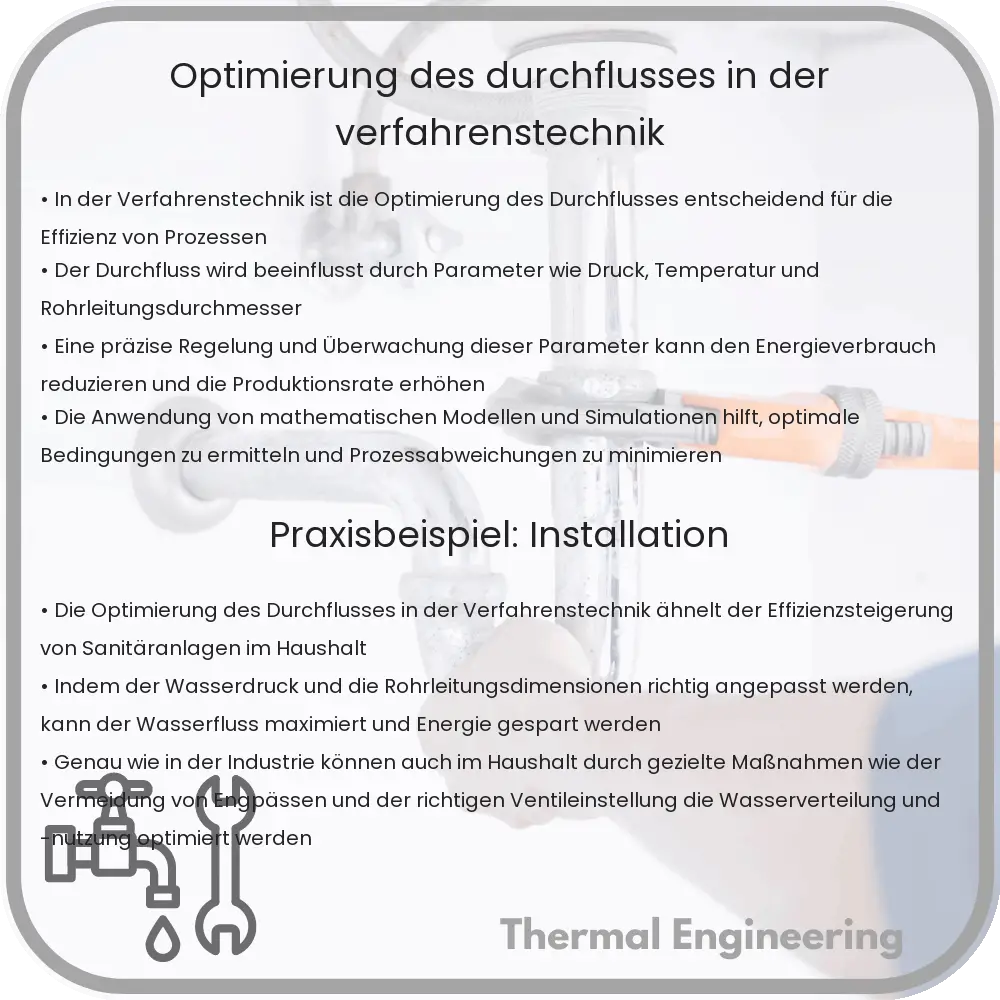Optimierung des Durchflusses in der Verfahrenstechnik