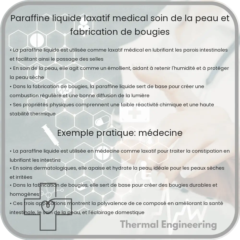 Paraffine Liquide | Laxatif Médical, Soin de la Peau et Fabrication de ...