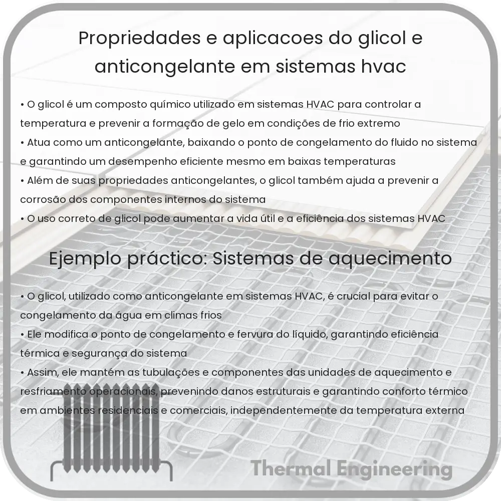 Propriedades e Aplicações do Glicol e Anticongelante em Sistemas HVAC