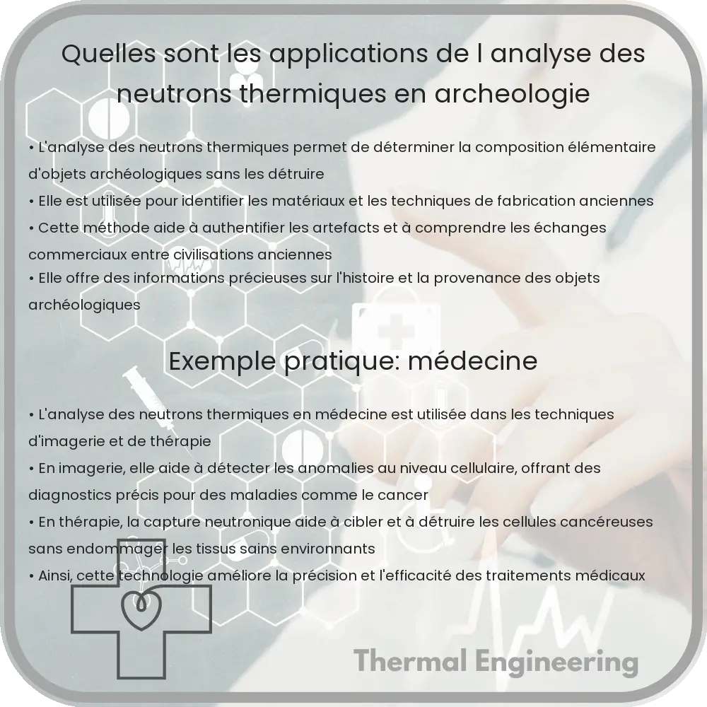 Quelles sont les applications de l'analyse des neutrons thermiques en archéologie