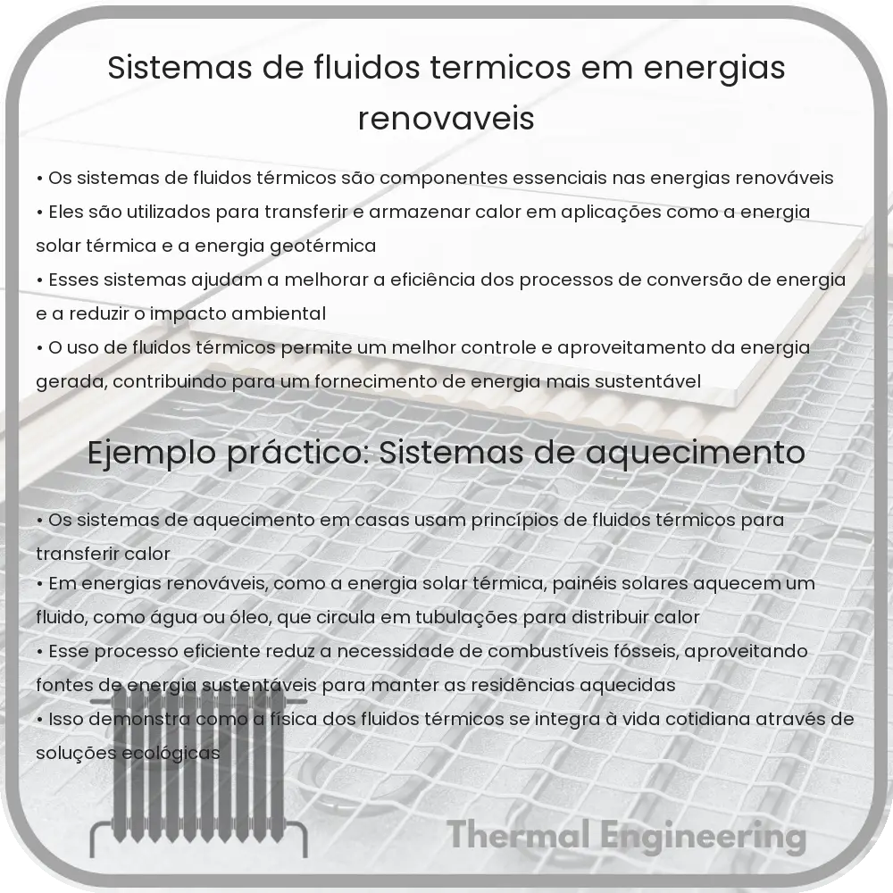 Sistemas de fluidos térmicos em energias renováveis