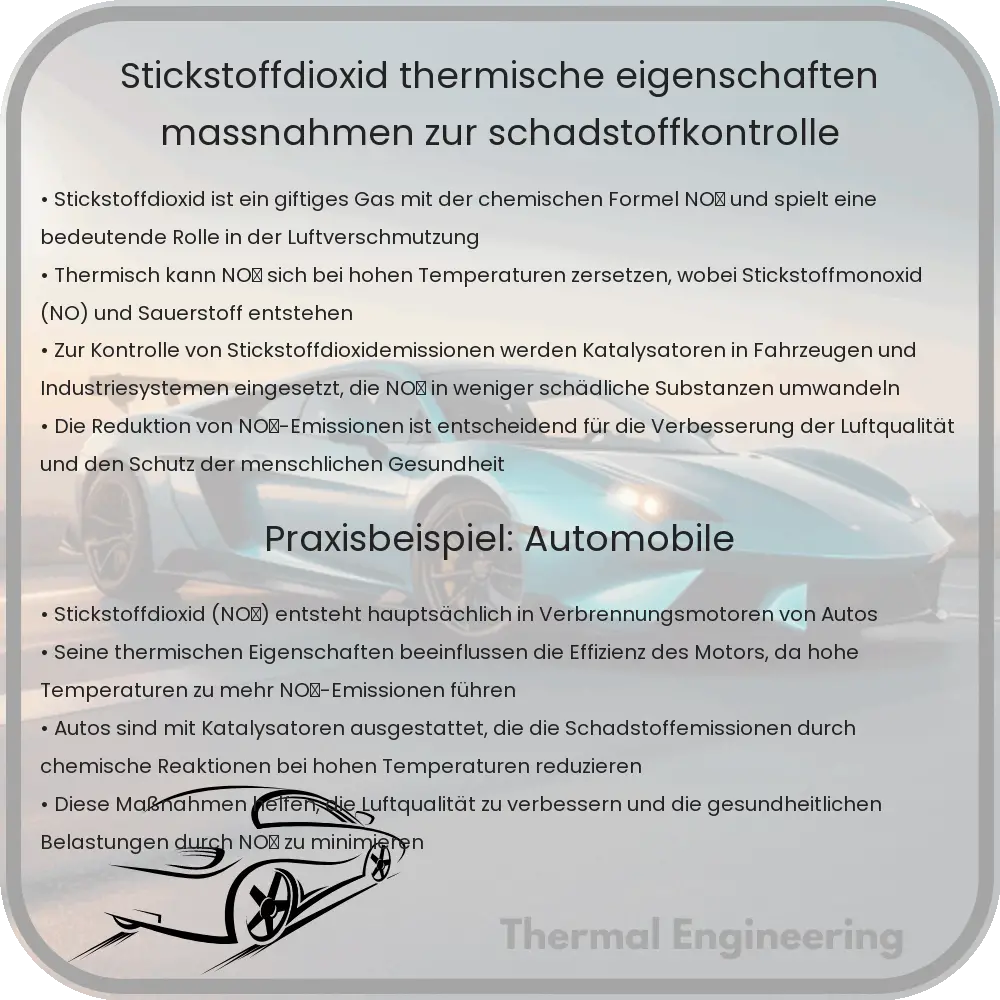 Stickstoffdioxid | Thermische Eigenschaften & Maßnahmen zur ...