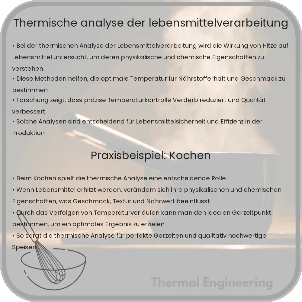 Thermische Analyse der Lebensmittelverarbeitung