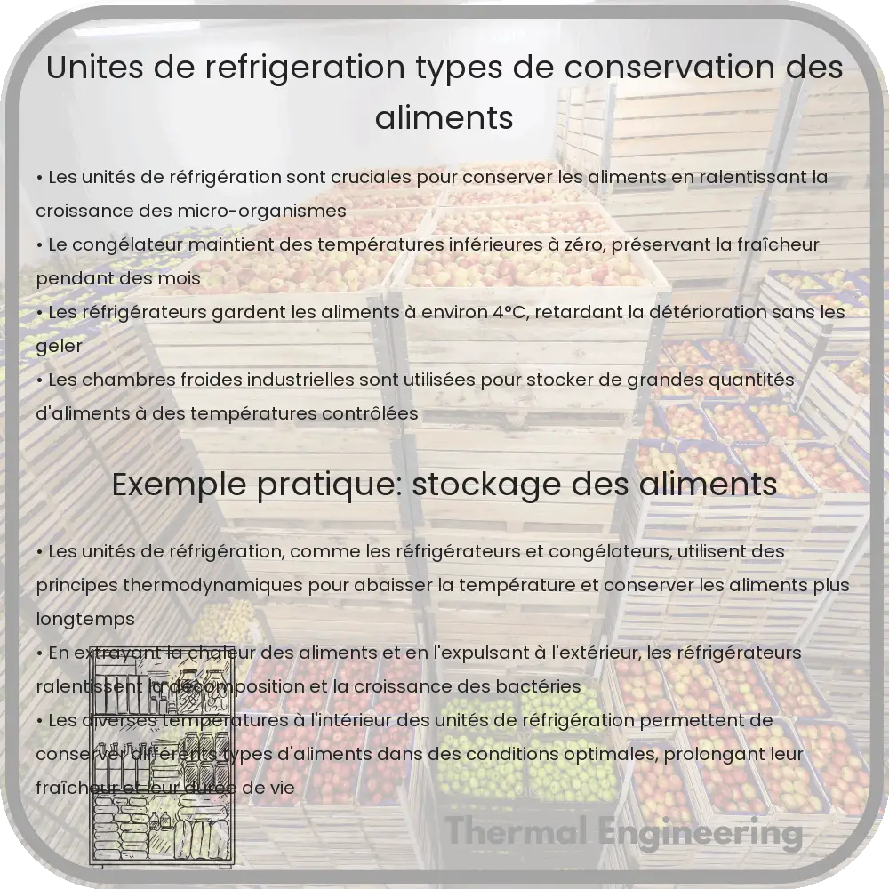 Unités de réfrigération | Types de conservation des aliments