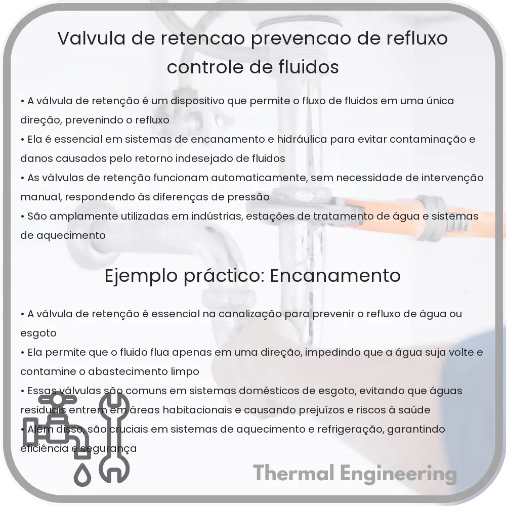 Válvula de Retenção | Prevenção de Refluxo, Controle de Fluídos